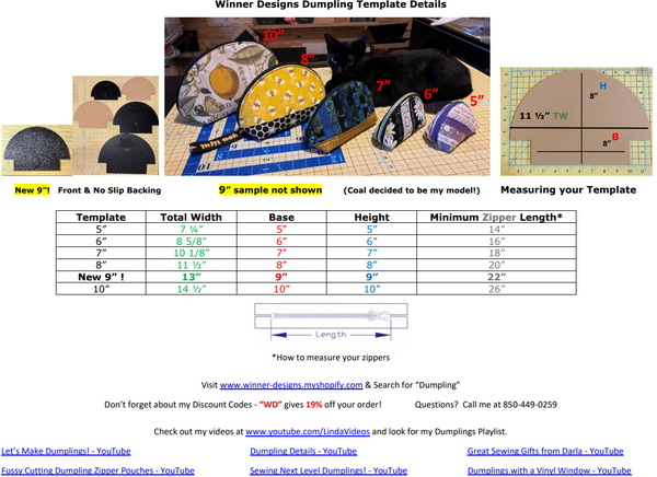 Dumpling Templates, (7 sizes!) Fussy Cuts, Gussets/Inserts, Bundles ...